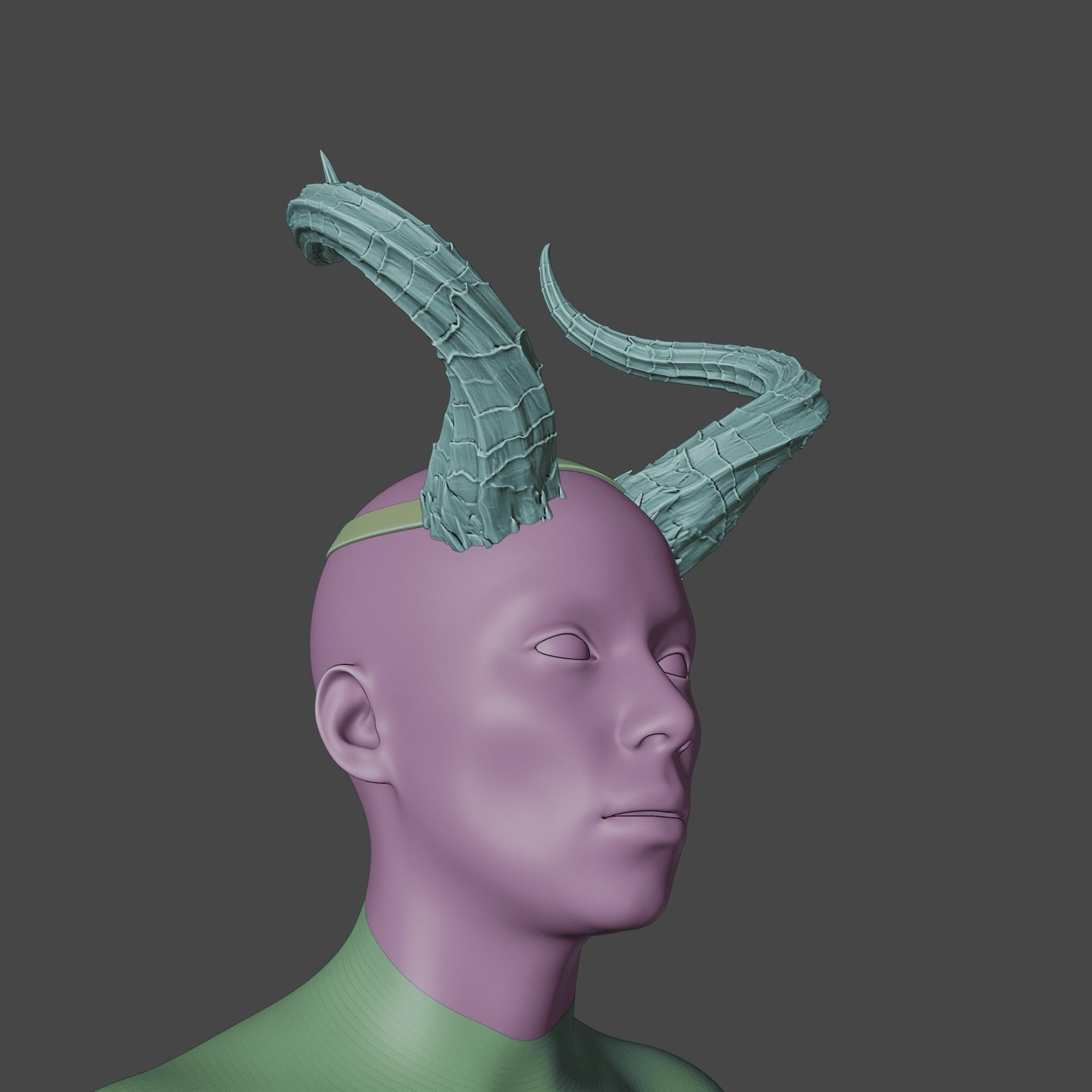 Fantasy Cambion Devil Horns Set Baldurs Gate 3 3D model 3D printable ...