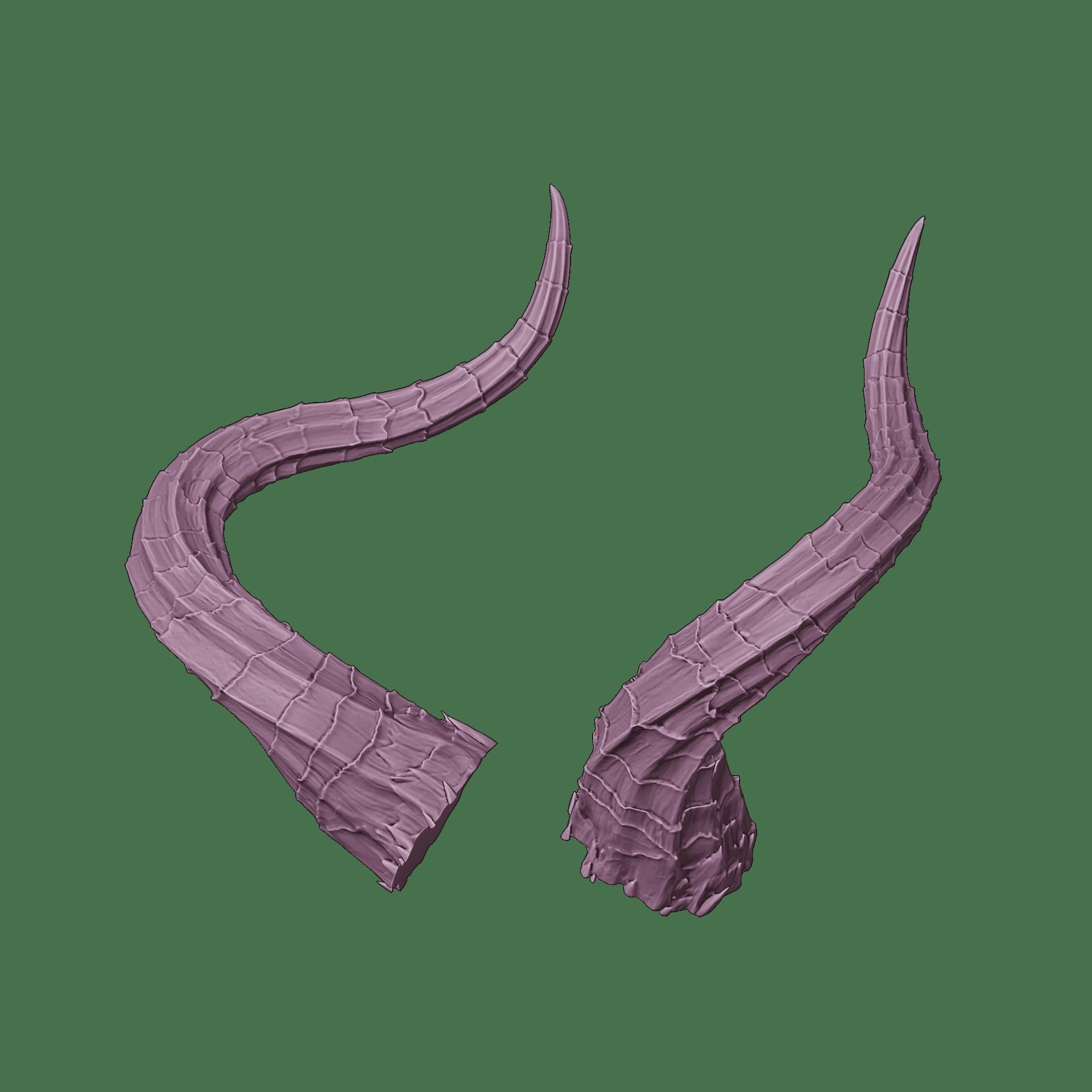Fantasy Cambion Devil Horns Set Baldurs Gate 3 3D model 3D printable ...