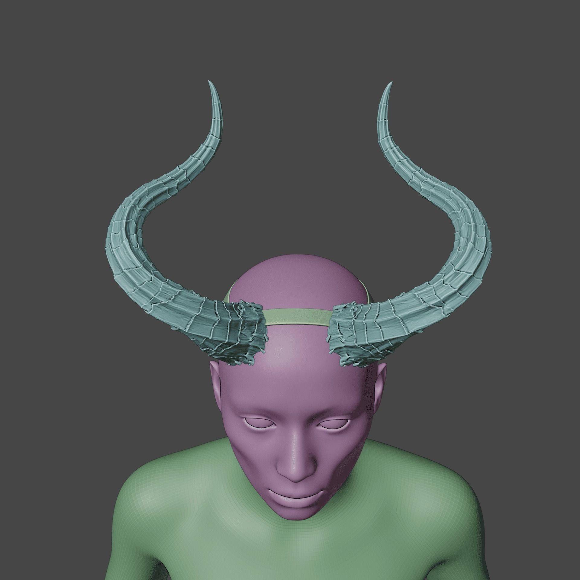 Fantasy Cambion Devil Horns Set Baldurs Gate 3 3D model 3D printable ...