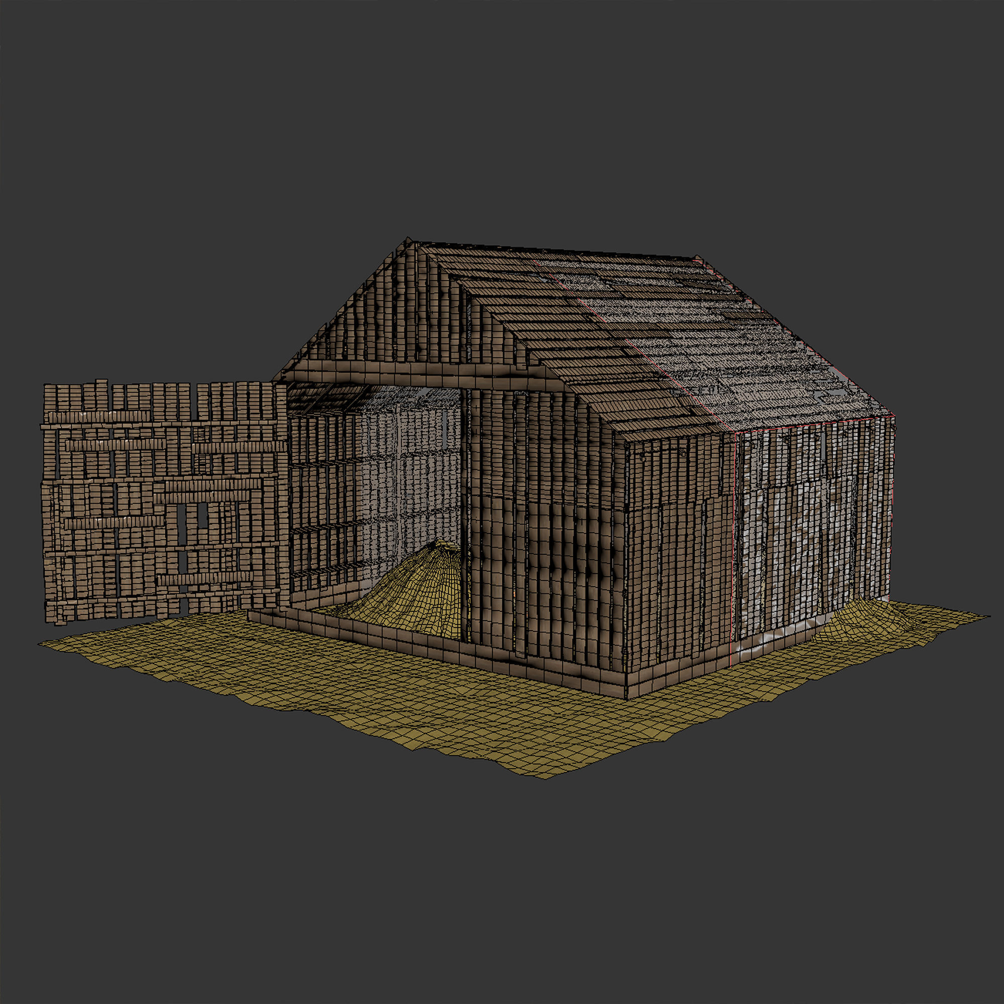 Old Hay Barn Interior Scene 3D model | CGTrader