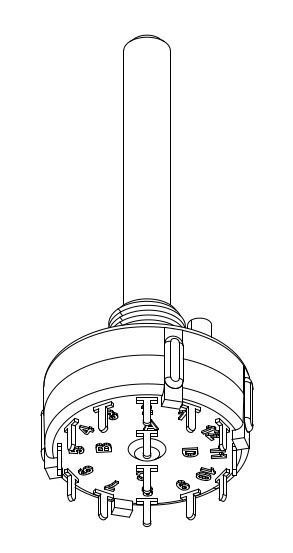 Rotary switch 2 circuits 6 positions 3D model | CGTrader