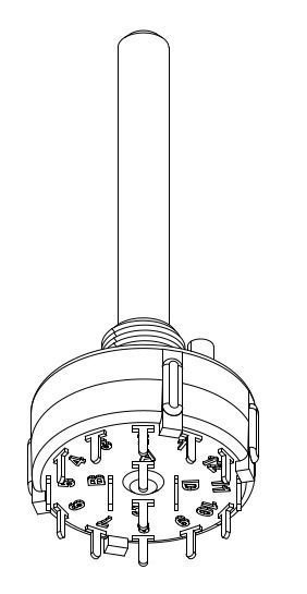 Rotary switch 4 circuits 3 positions 3D model | CGTrader