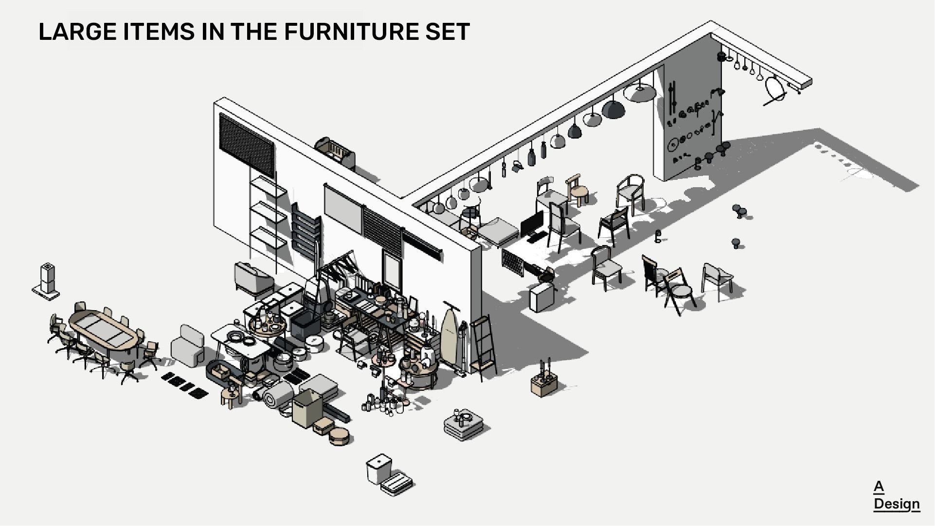 Set of luxury furniture - Pack of revit families 3D model | CGTrader
