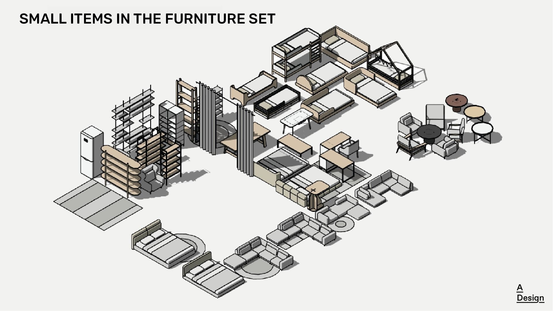 Set of luxury furniture - Pack of revit families 3D model | CGTrader