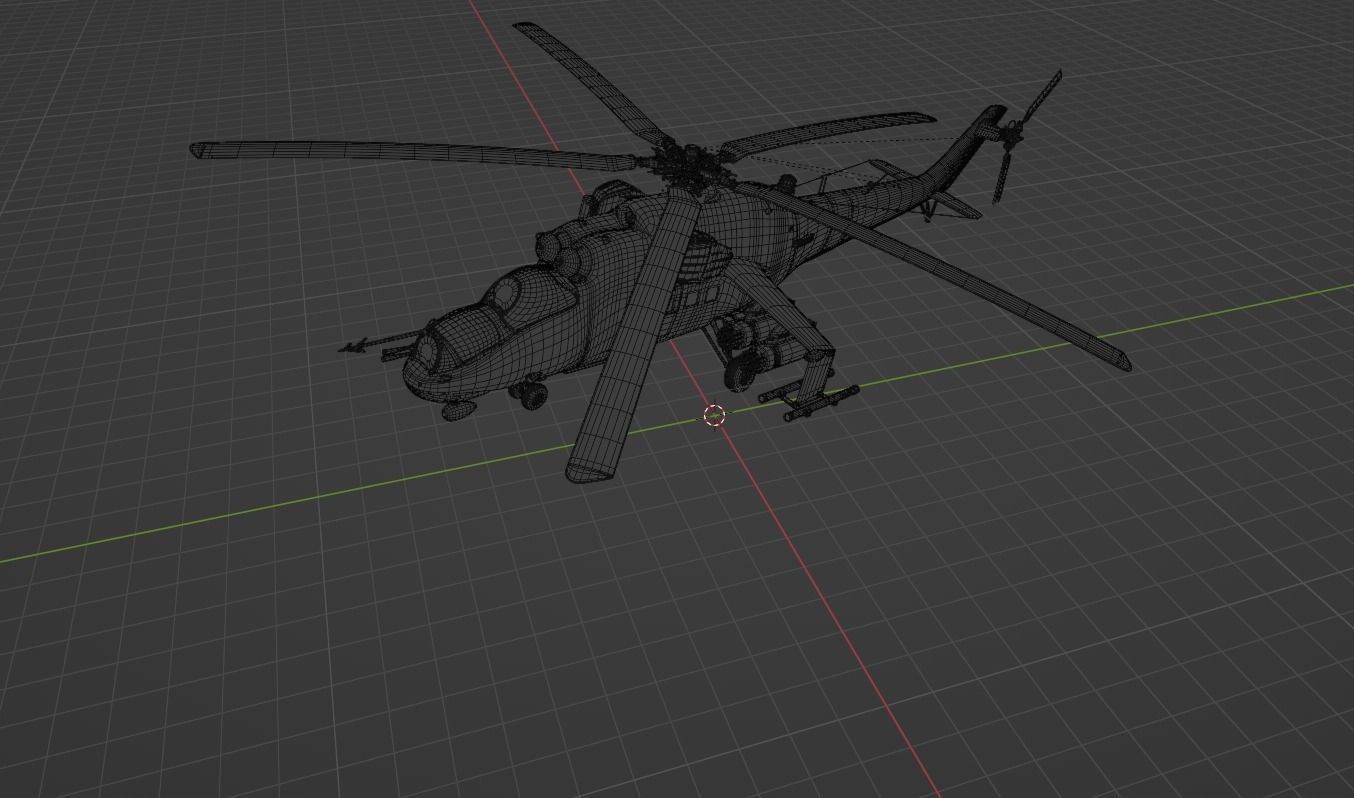 Mi-24V Hind Military Helicopter 3D model animated rigged | CGTrader
