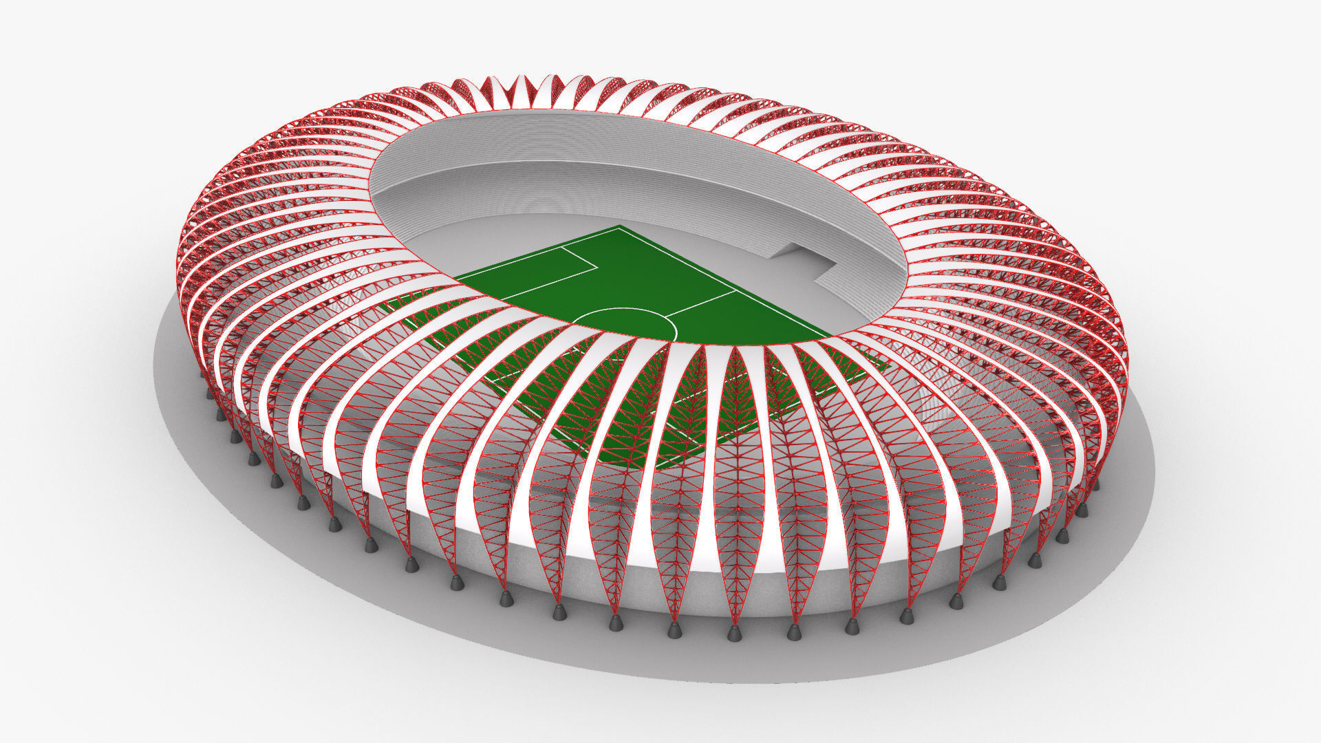 Anchor Trusses Soccer Stadium 3D model | CGTrader