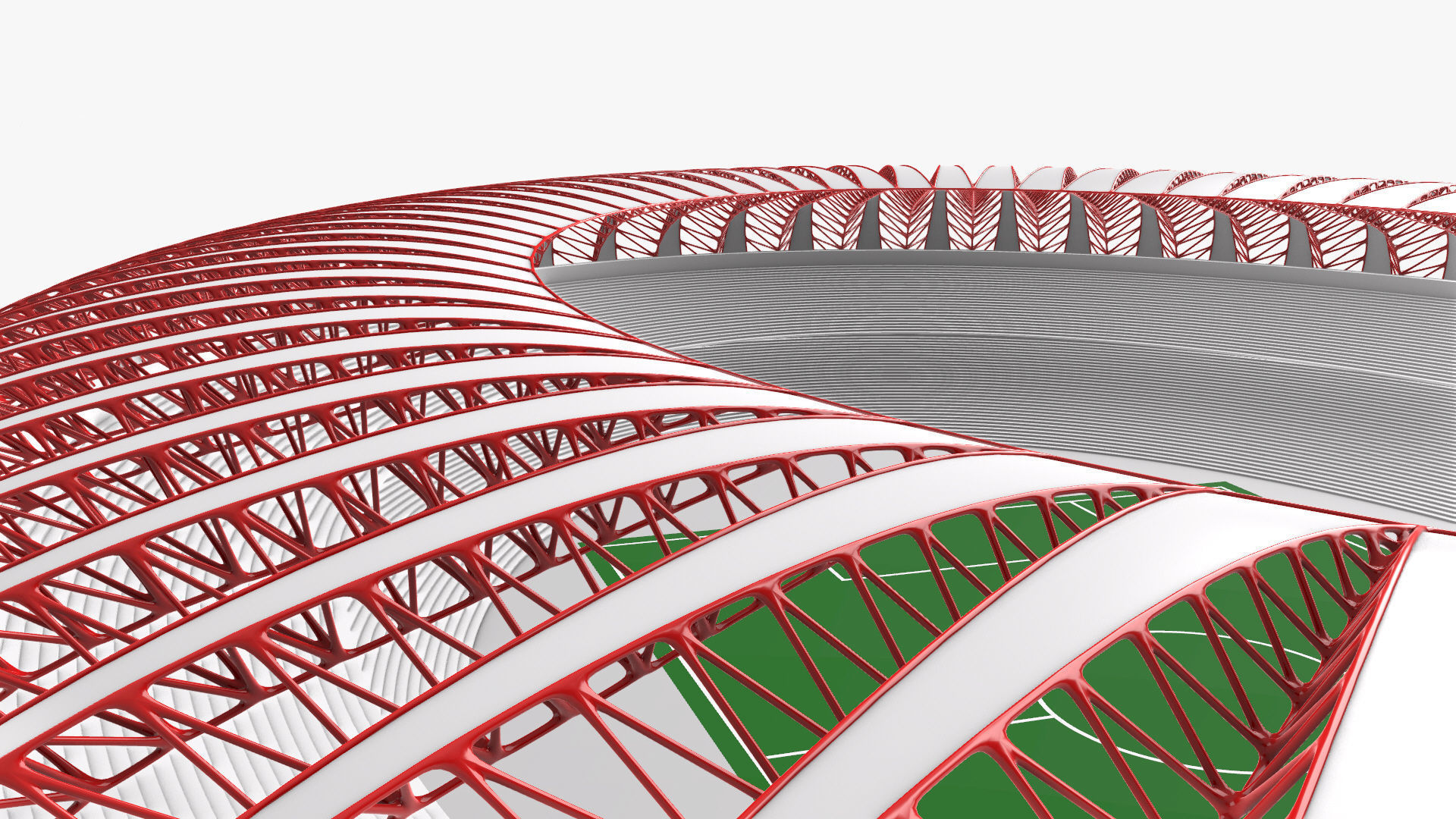 Anchor Trusses Soccer Stadium 3D model | CGTrader