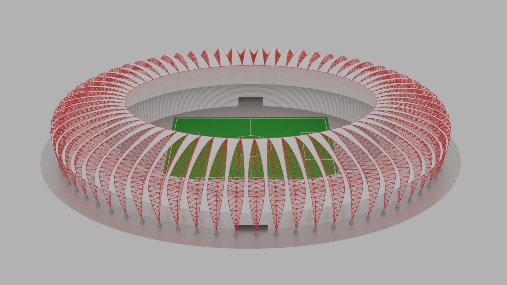 Anchor Trusses Soccer Stadium 3D model | CGTrader
