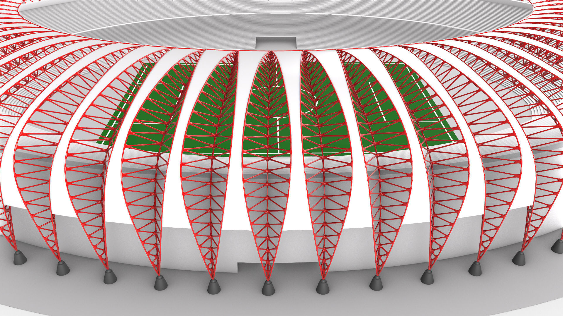 Anchor Trusses Soccer Stadium 3D model | CGTrader