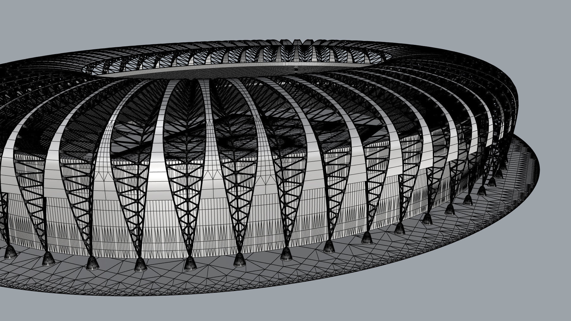 Anchor Trusses Soccer Stadium 3D model | CGTrader