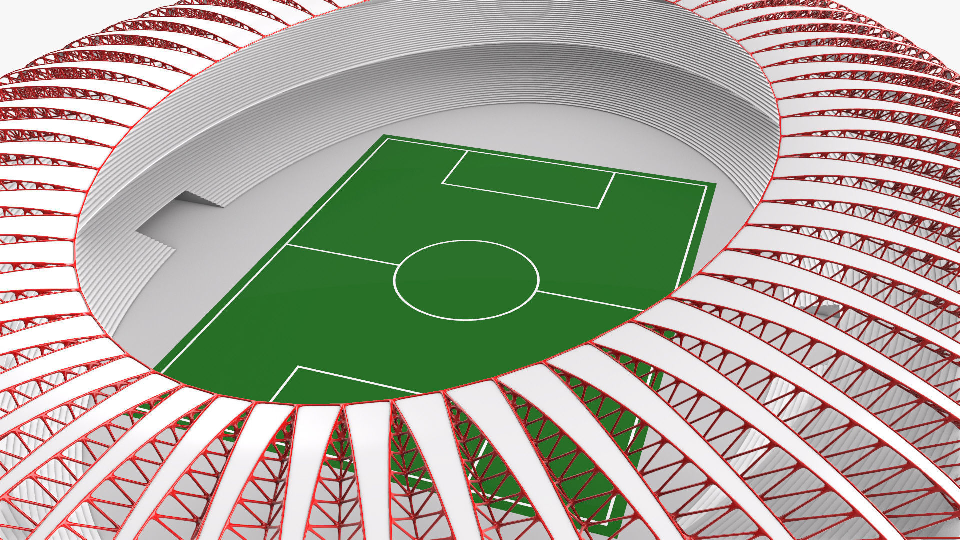 Anchor Trusses Soccer Stadium 3D model | CGTrader