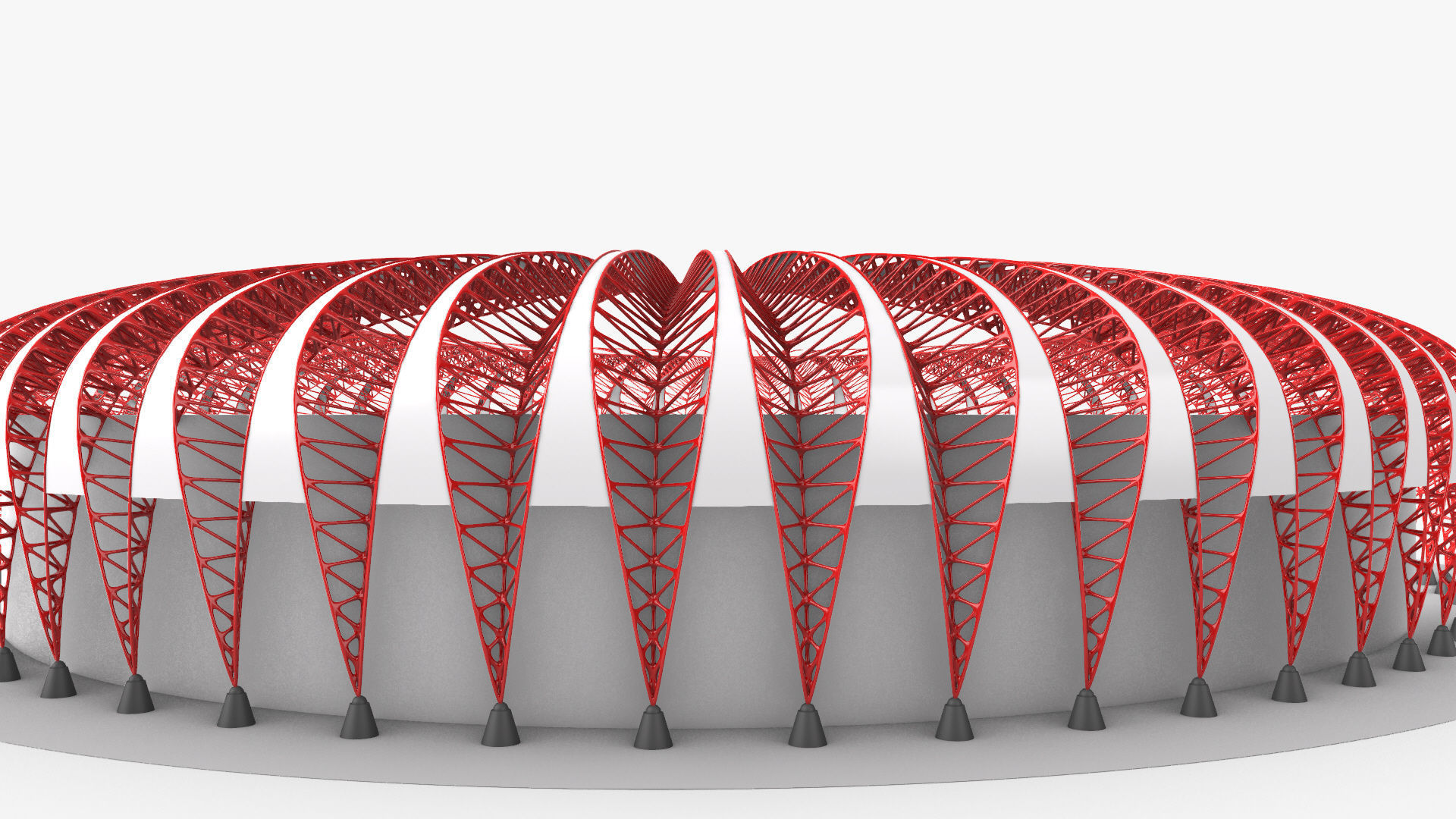 Anchor Trusses Soccer Stadium 3D model | CGTrader
