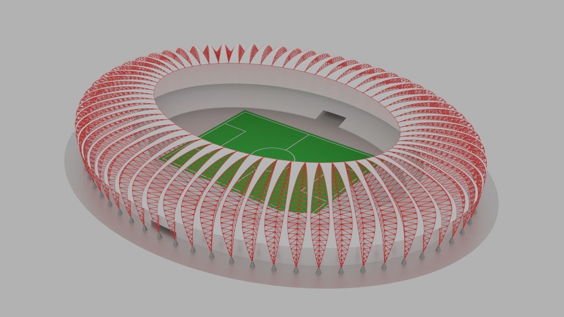 Anchor Trusses Soccer Stadium 3D model | CGTrader