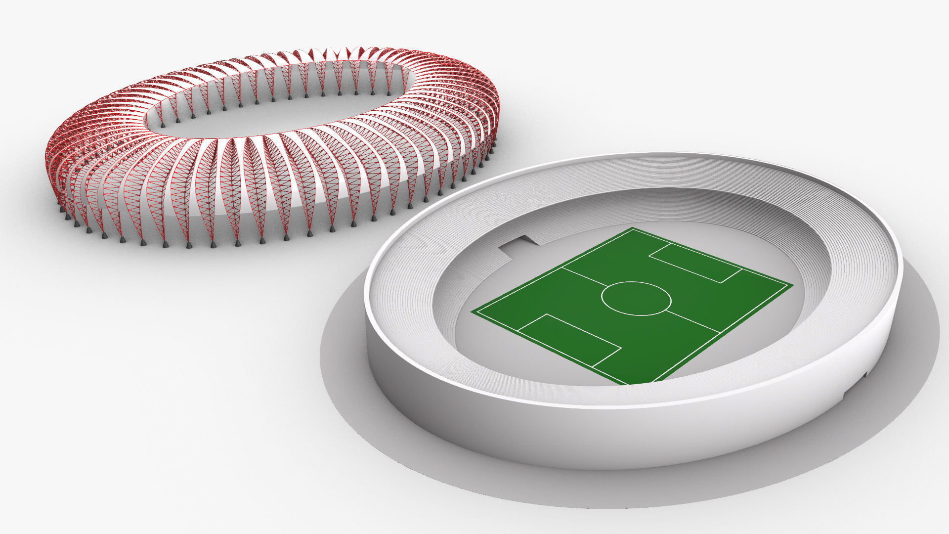 Anchor Trusses Soccer Stadium 3D model | CGTrader