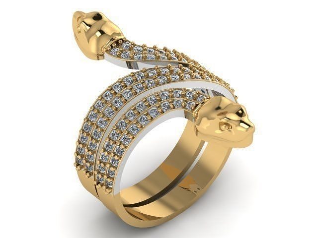 Snake Ring 3D model 3D printable | CGTrader