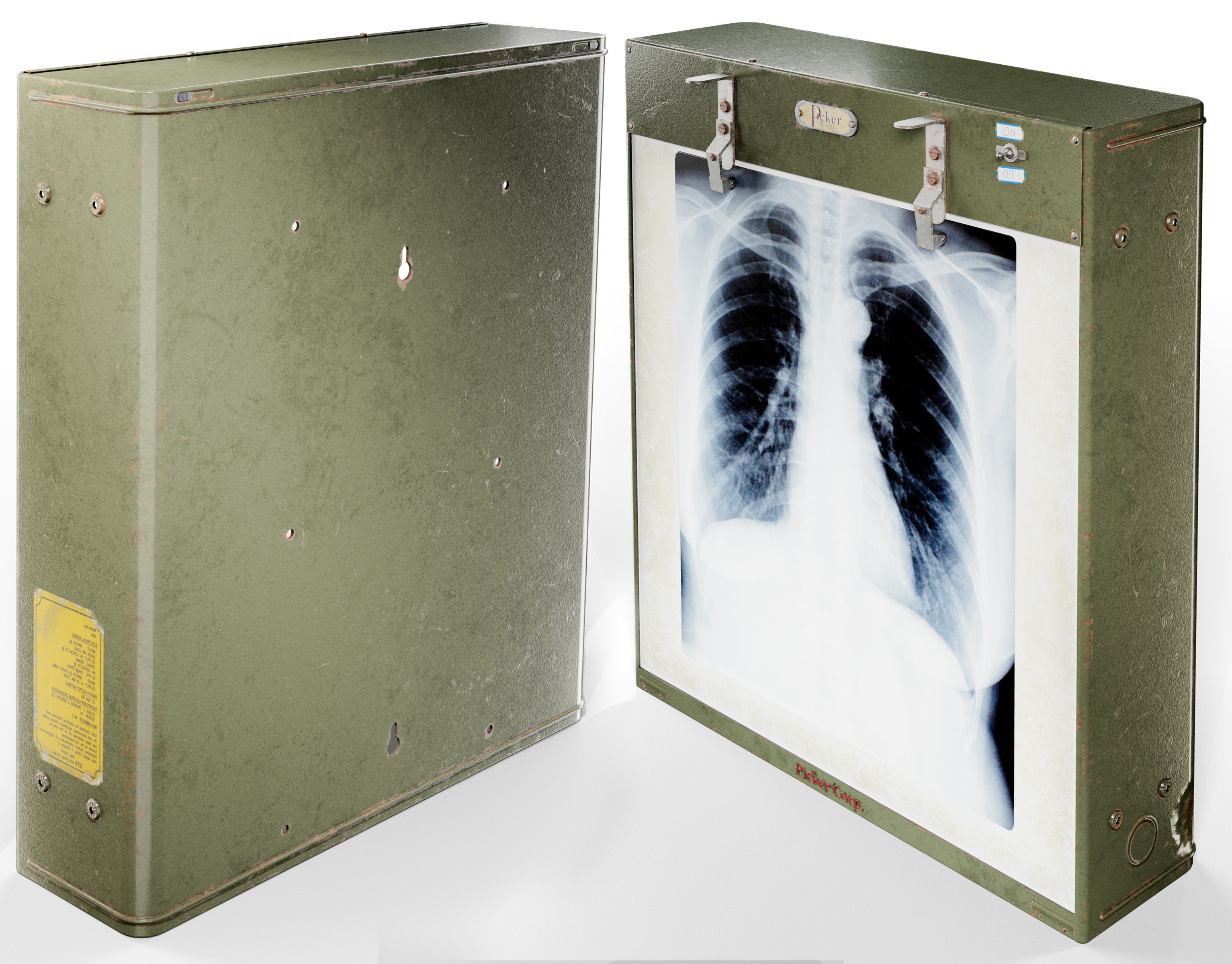3D model Vintage Radiography Lightbox By Picker VR / AR / low-poly ...