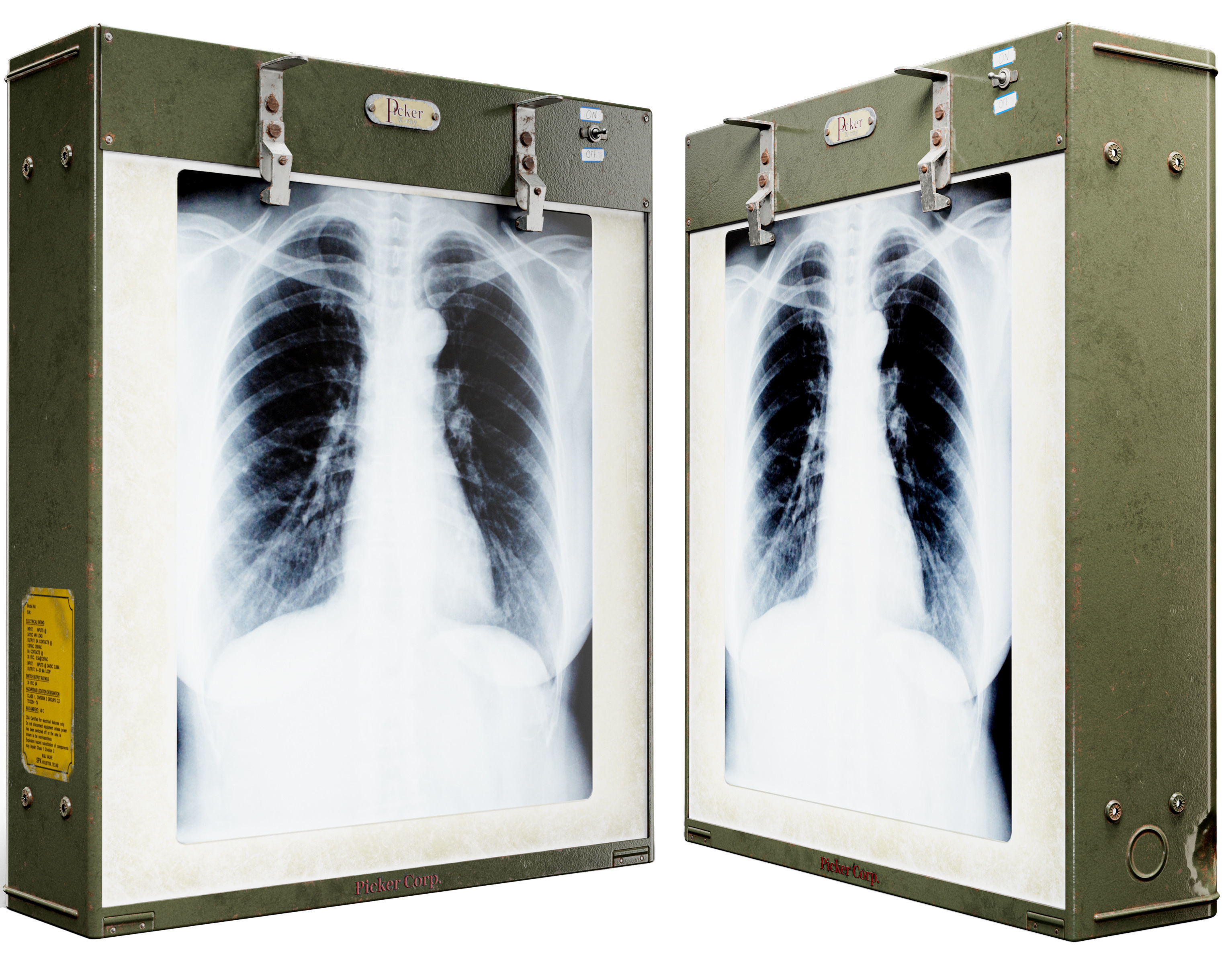 3D model Vintage Radiography Lightbox By Picker VR / AR / low-poly ...