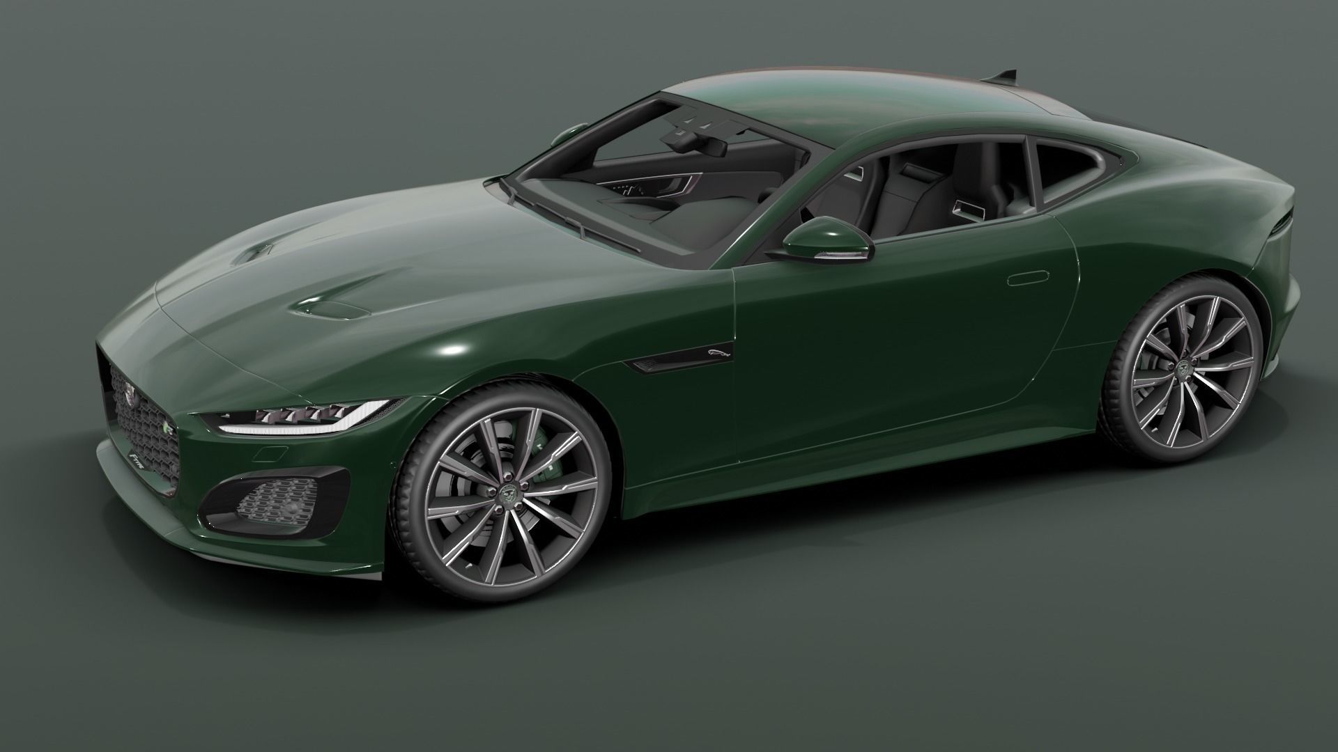 3D model Jaguar F type Green Animated and Rigged VR / AR / low-poly ...