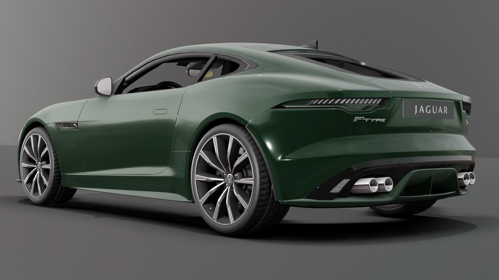 3D model Jaguar F type Green Animated and Rigged VR / AR / low-poly ...