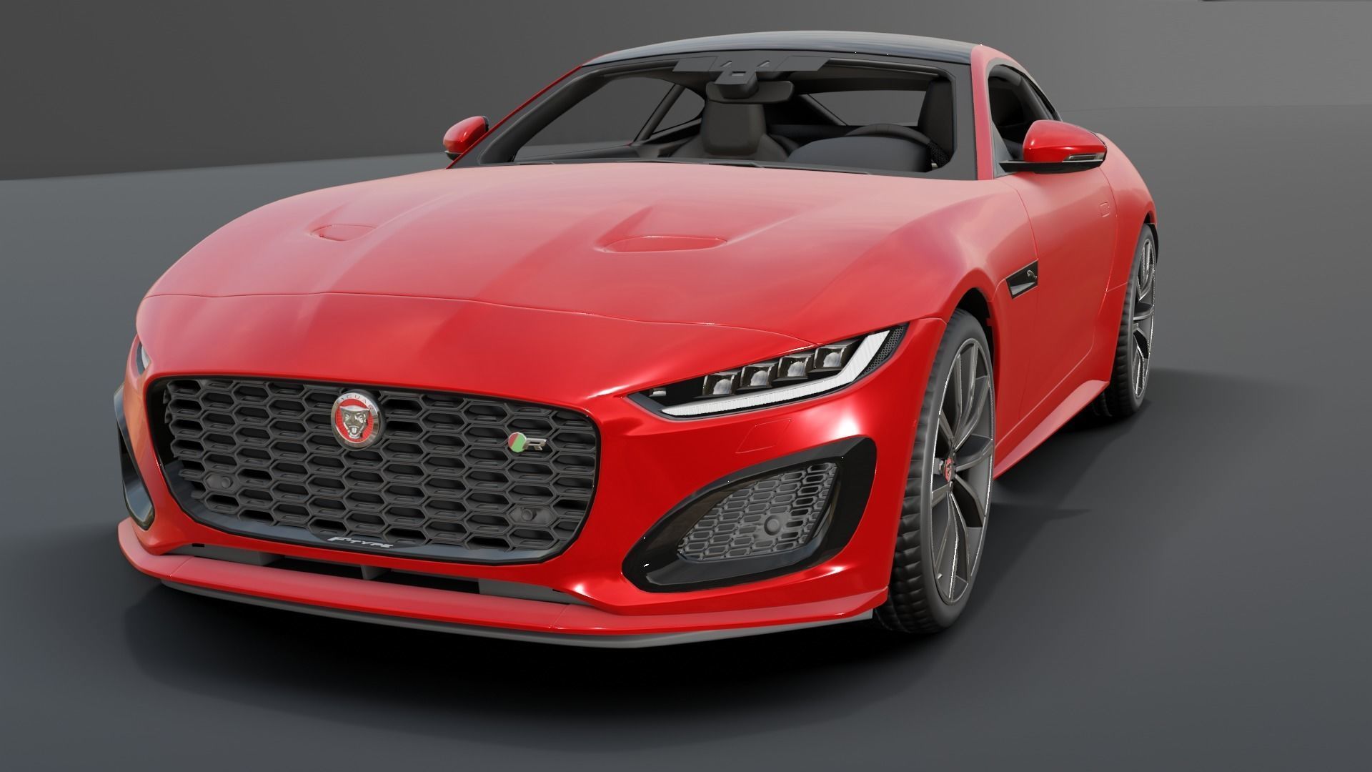 3D model Jaguar F type Red Animated and Rigged VR / AR / low-poly ...