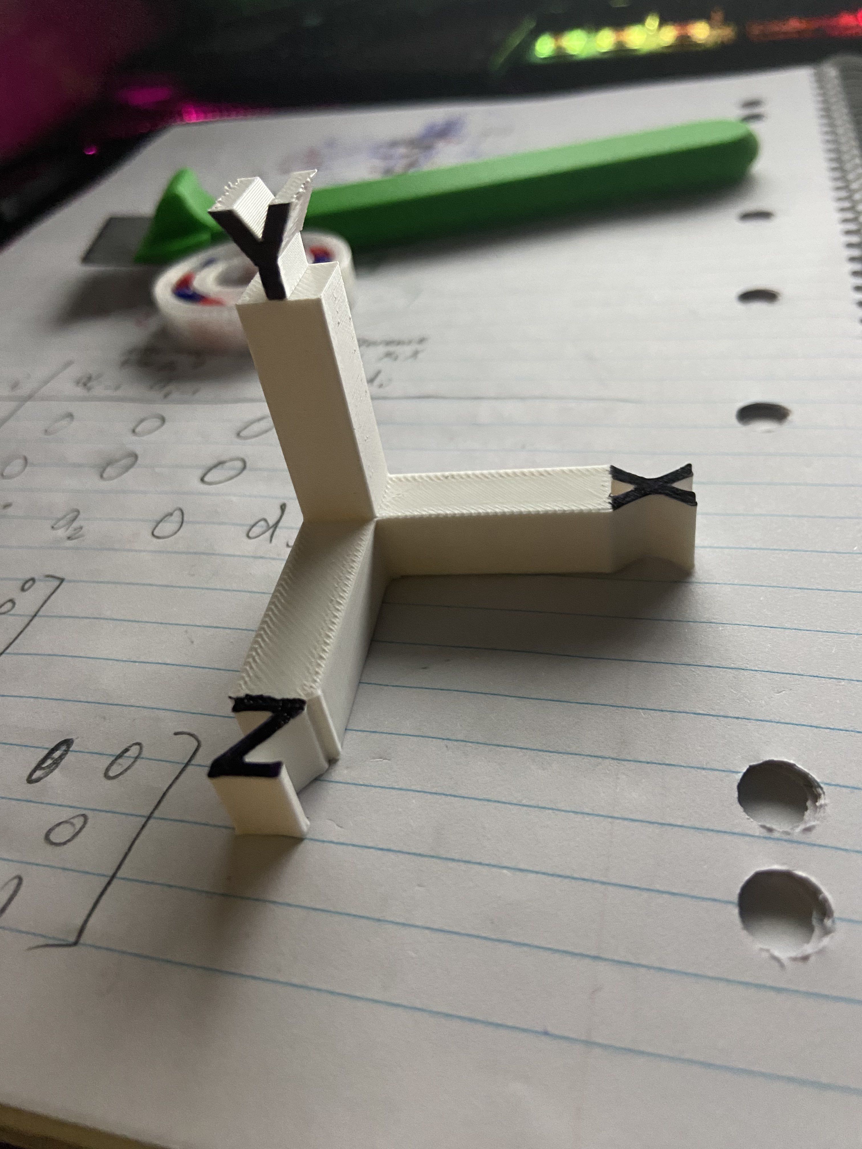 Xyz Cartesian Coordinate Frame 3d Model Cgtrader