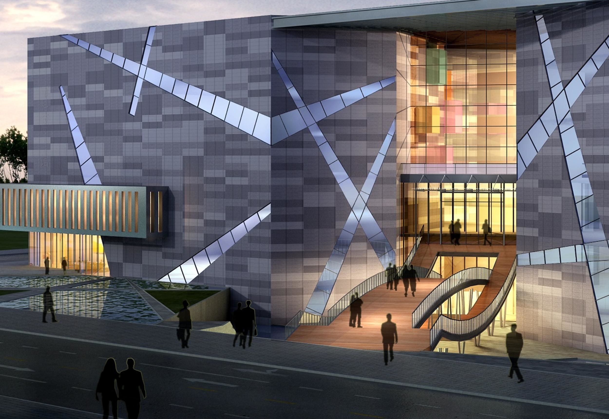 Library Modern Facade Texture | CGTrader