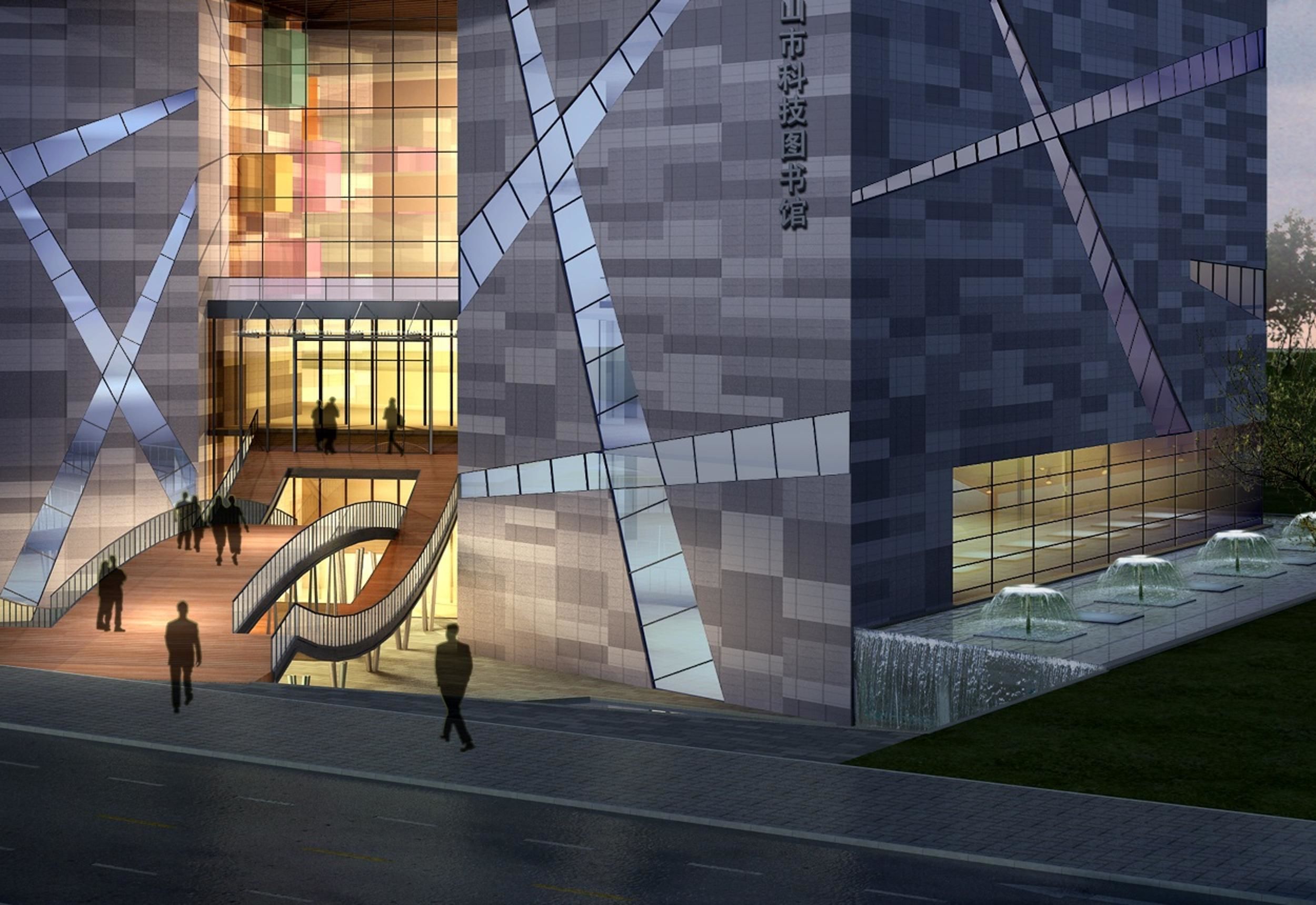 Library Modern Facade Texture | CGTrader