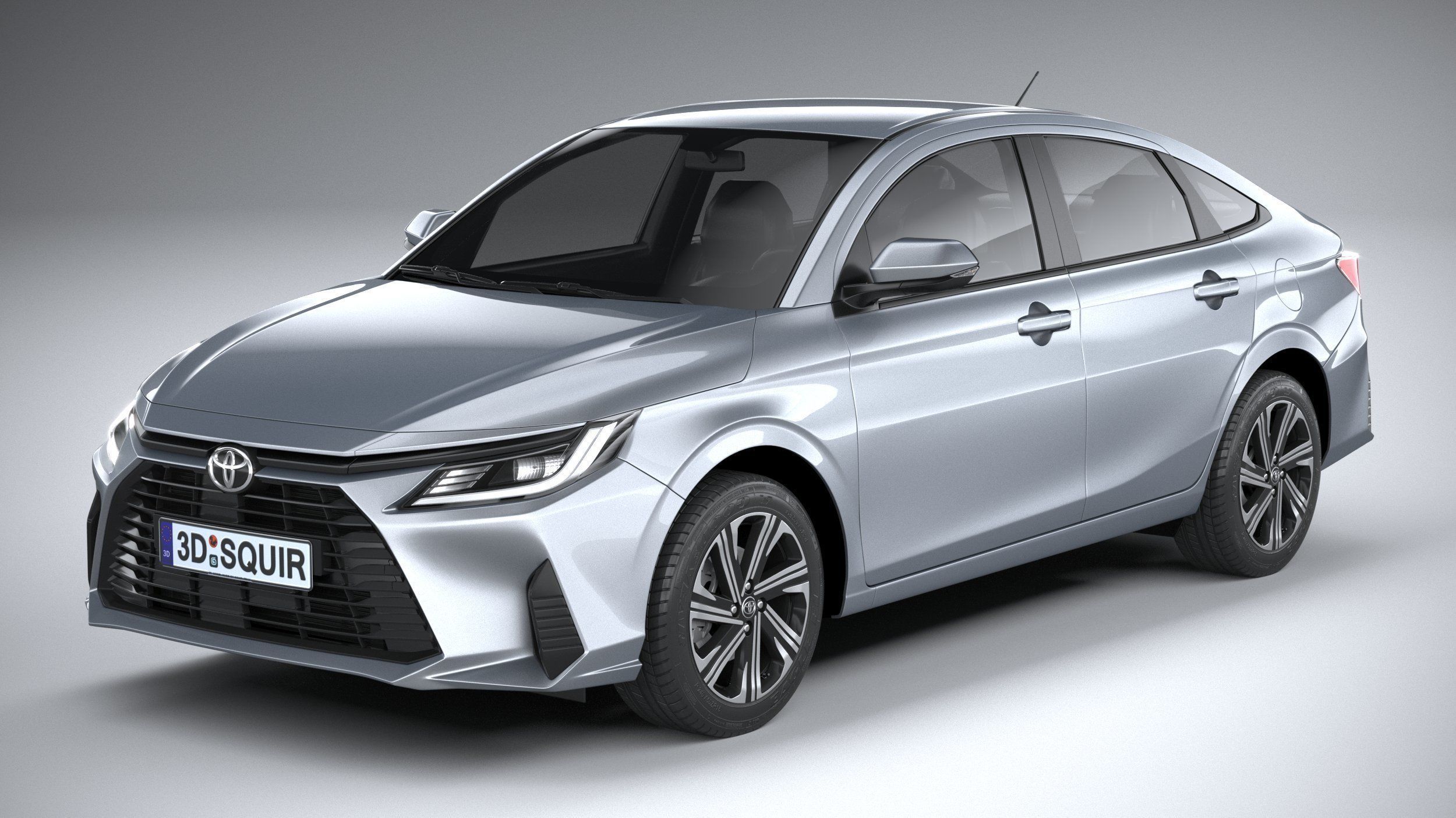 Toyota Yaris Sedan 2023 3D model | CGTrader