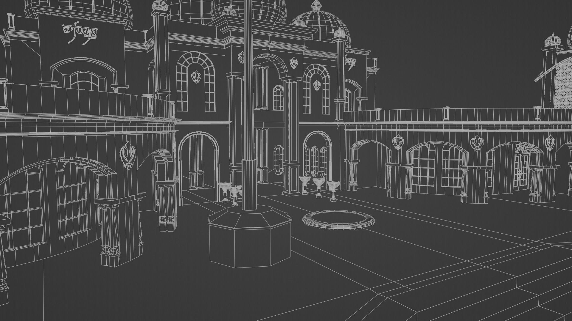 3D model Serenity of the Sikh Gurudwara VR / AR / low-poly | CGTrader