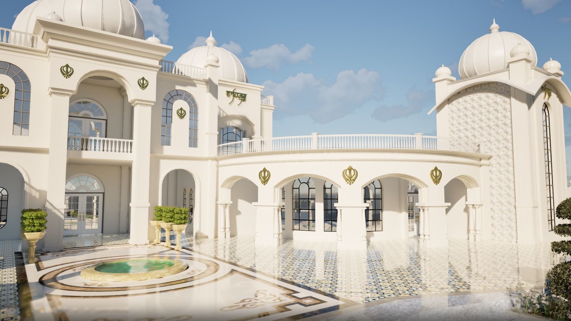 3D model Serenity of the Sikh Gurudwara VR / AR / low-poly | CGTrader