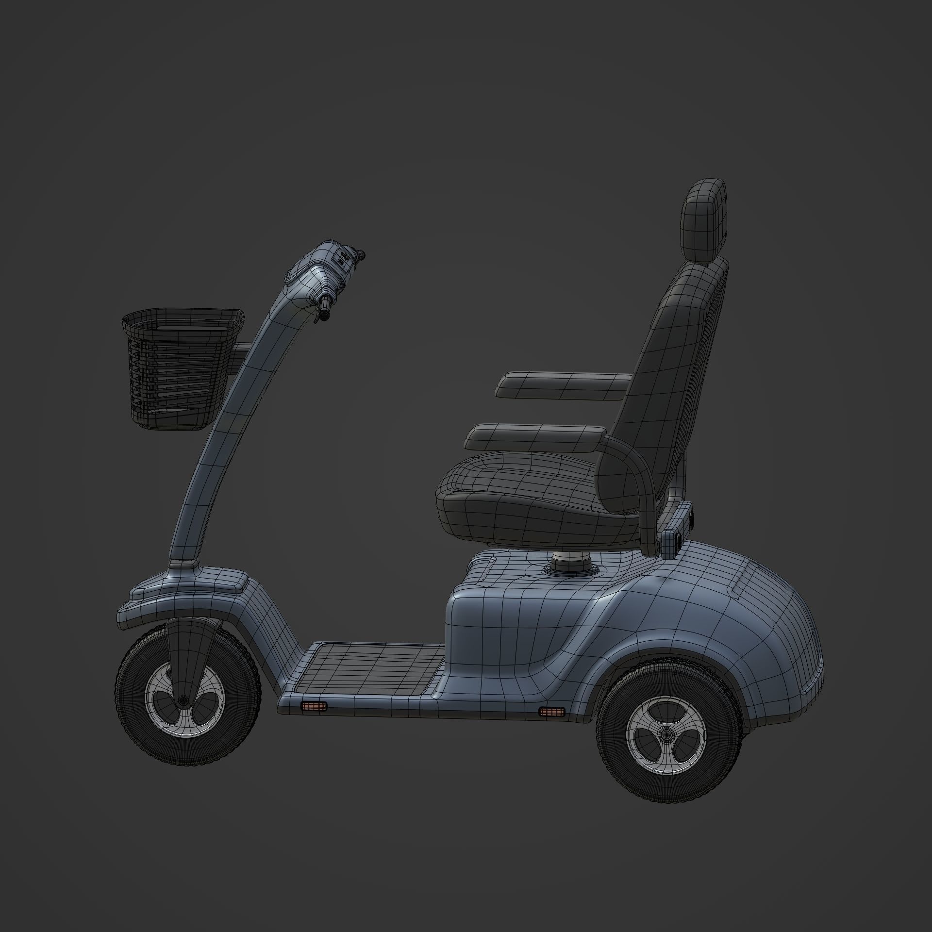 3D model Generic Mobility Scooter -- Wheelchair VR / AR / low-poly ...