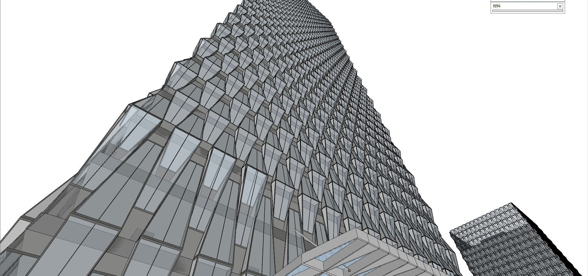 SU model of super high-rise diamond complex office building 3D model ...