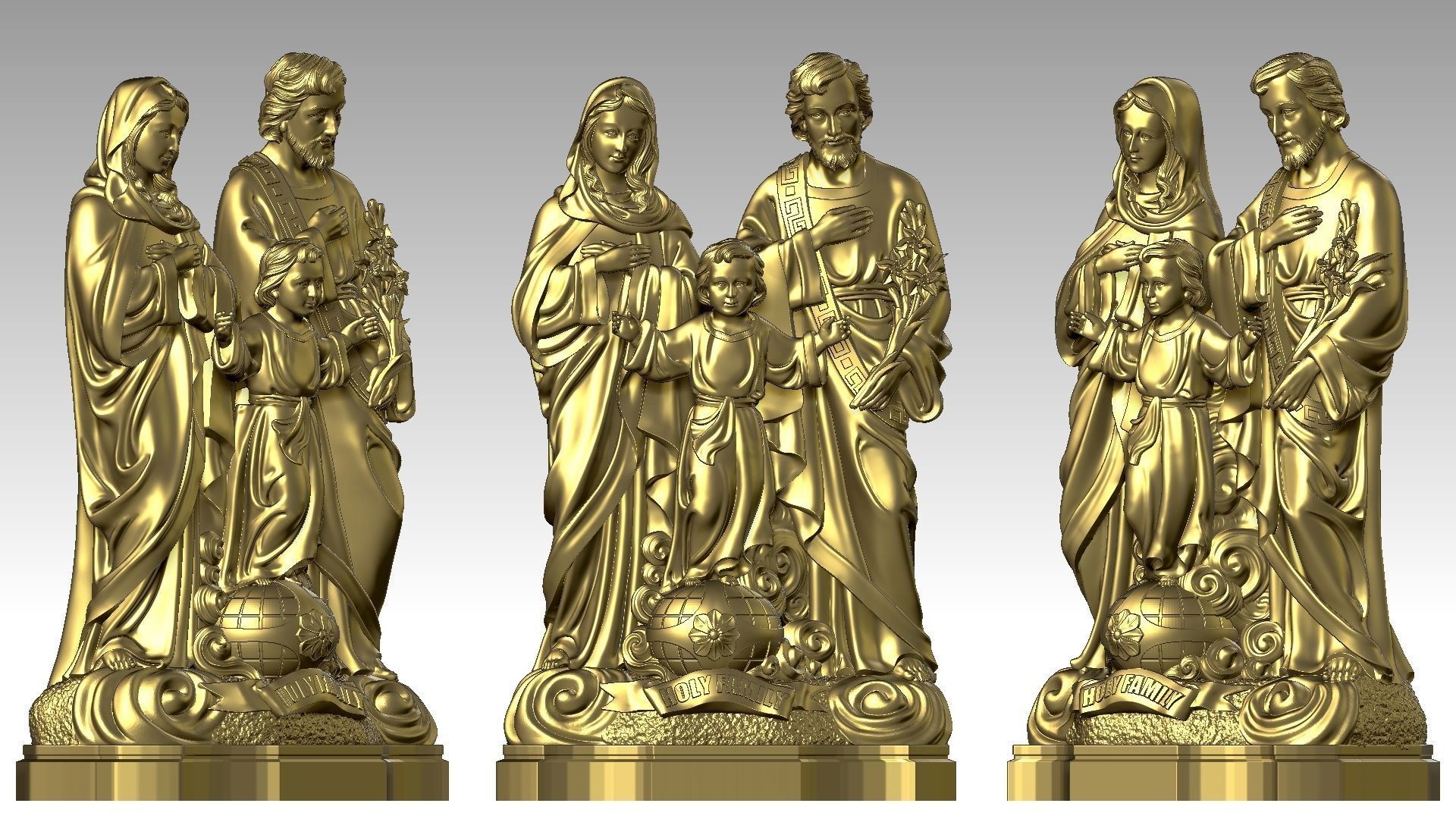 Holy Family - St Joseph - Virgin Mary - Baby Jesus 3D model 3D ...