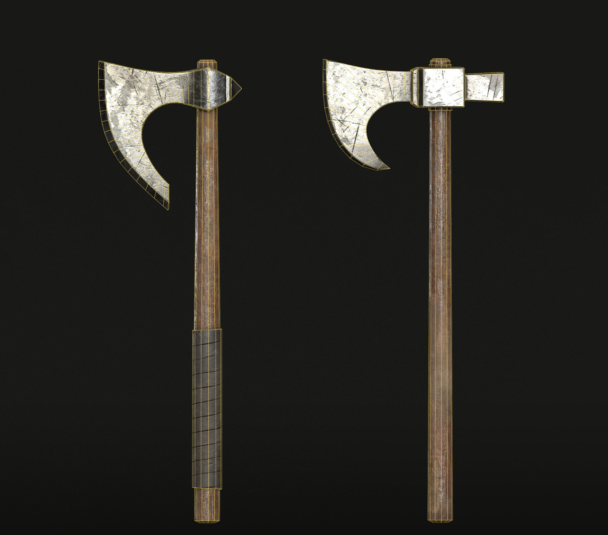 3D model Medieval War Axe - PBR Asset VR / AR / low-poly | CGTrader
