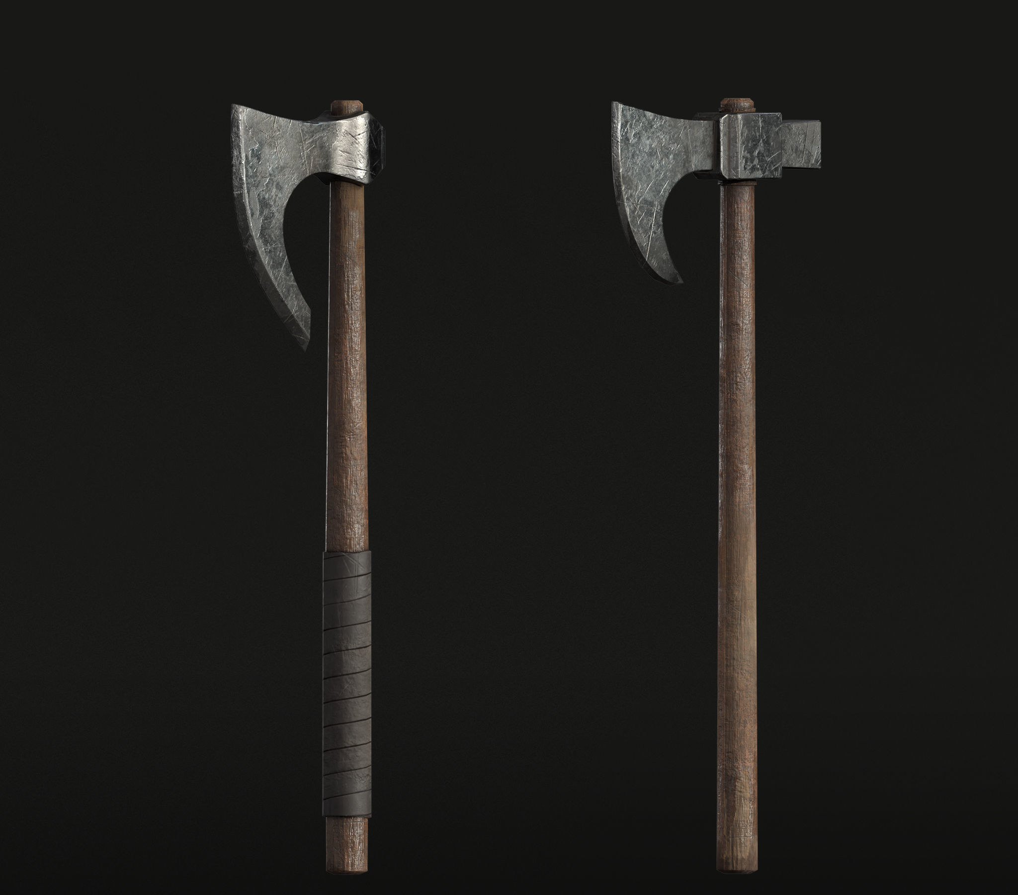 3D model Medieval War Axe - PBR Asset VR / AR / low-poly | CGTrader