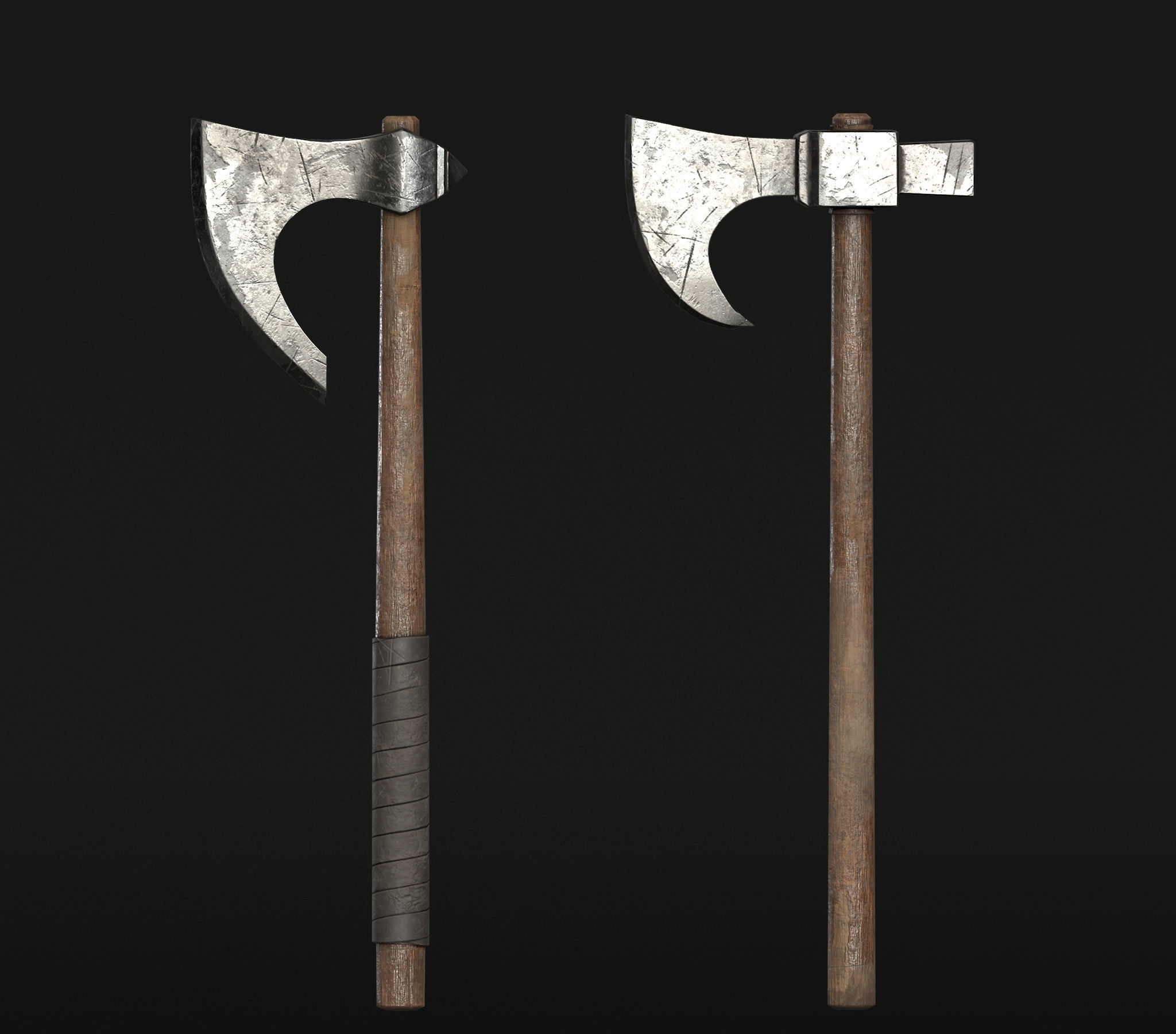 3D model Medieval War Axe - PBR Asset VR / AR / low-poly | CGTrader