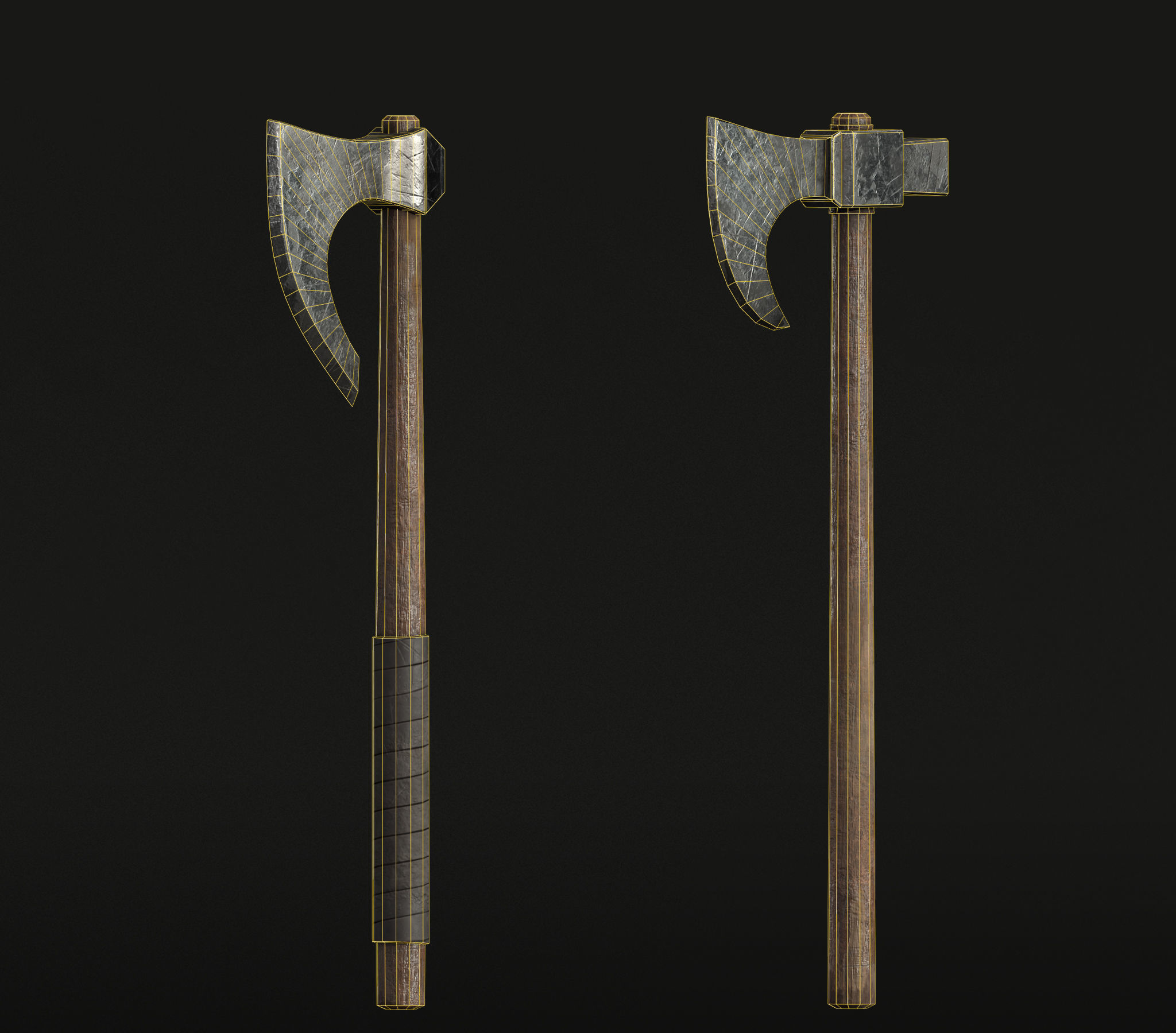 3D model Medieval War Axe - PBR Asset VR / AR / low-poly | CGTrader