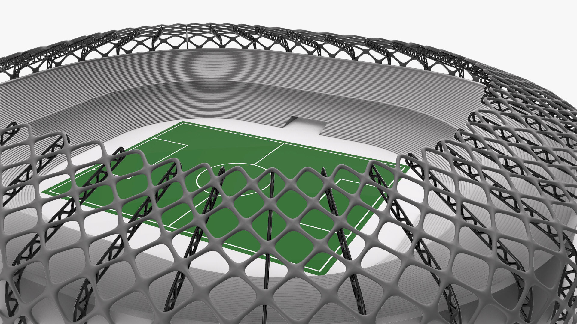 Network Structure Soccer Stadium 3D model | CGTrader