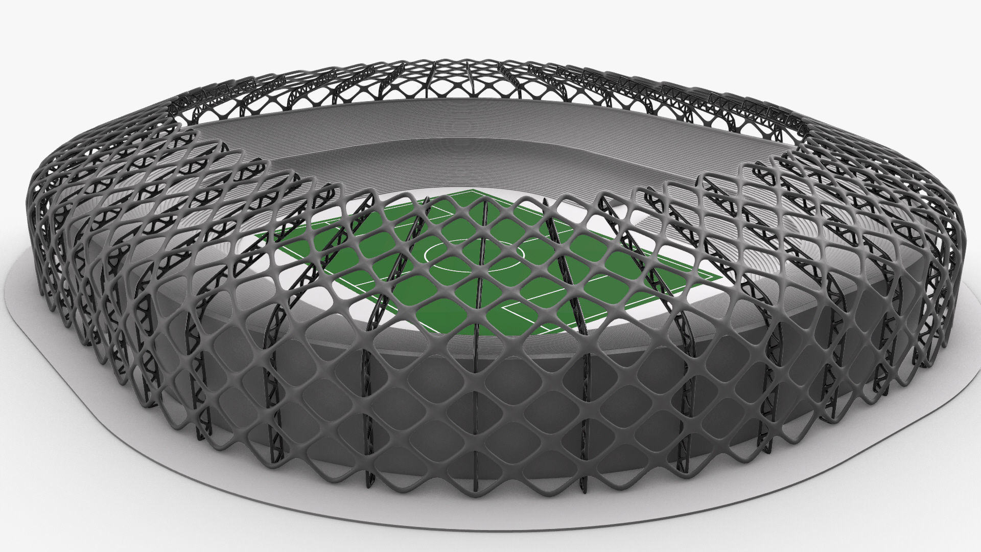 Network Structure Soccer Stadium 3D model | CGTrader