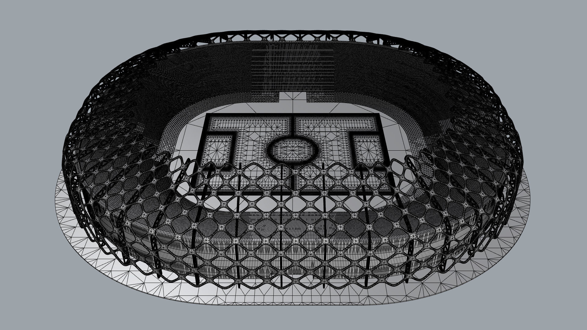 Network Structure Soccer Stadium 3D model | CGTrader