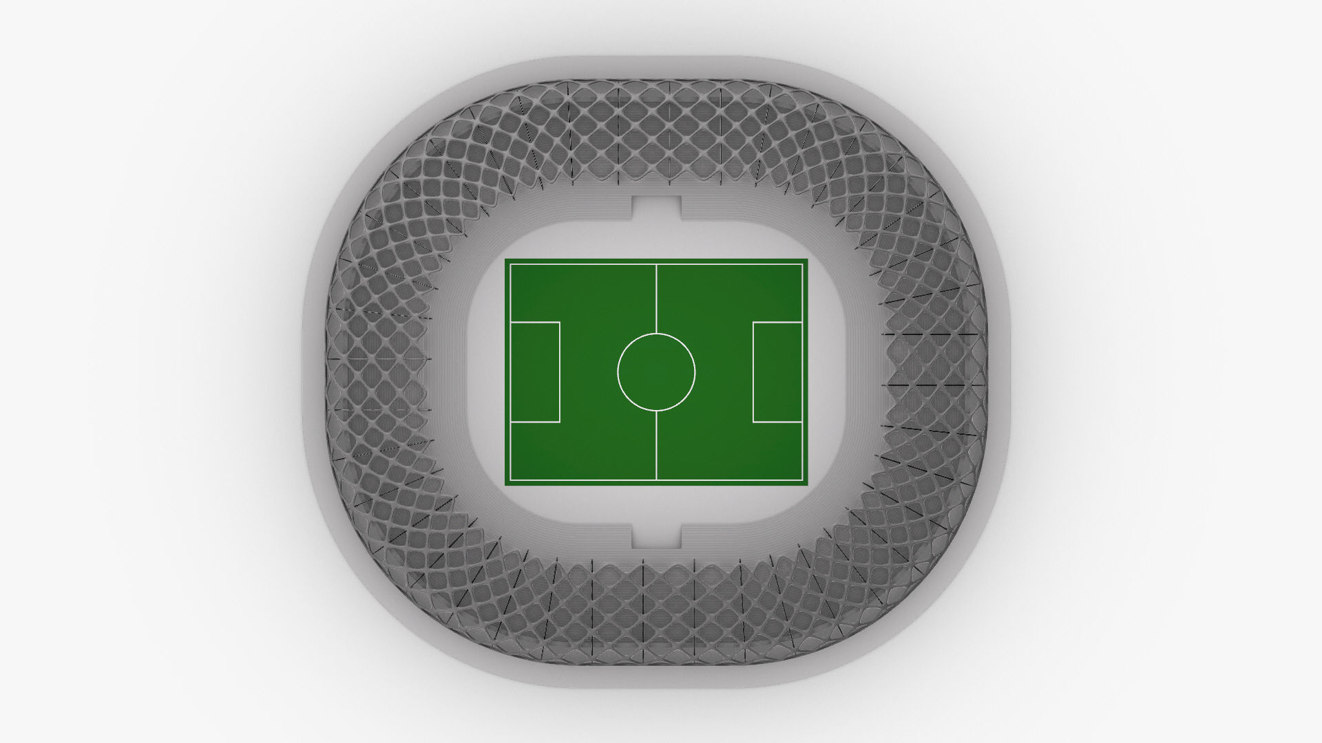 Network Structure Soccer Stadium 3D model | CGTrader