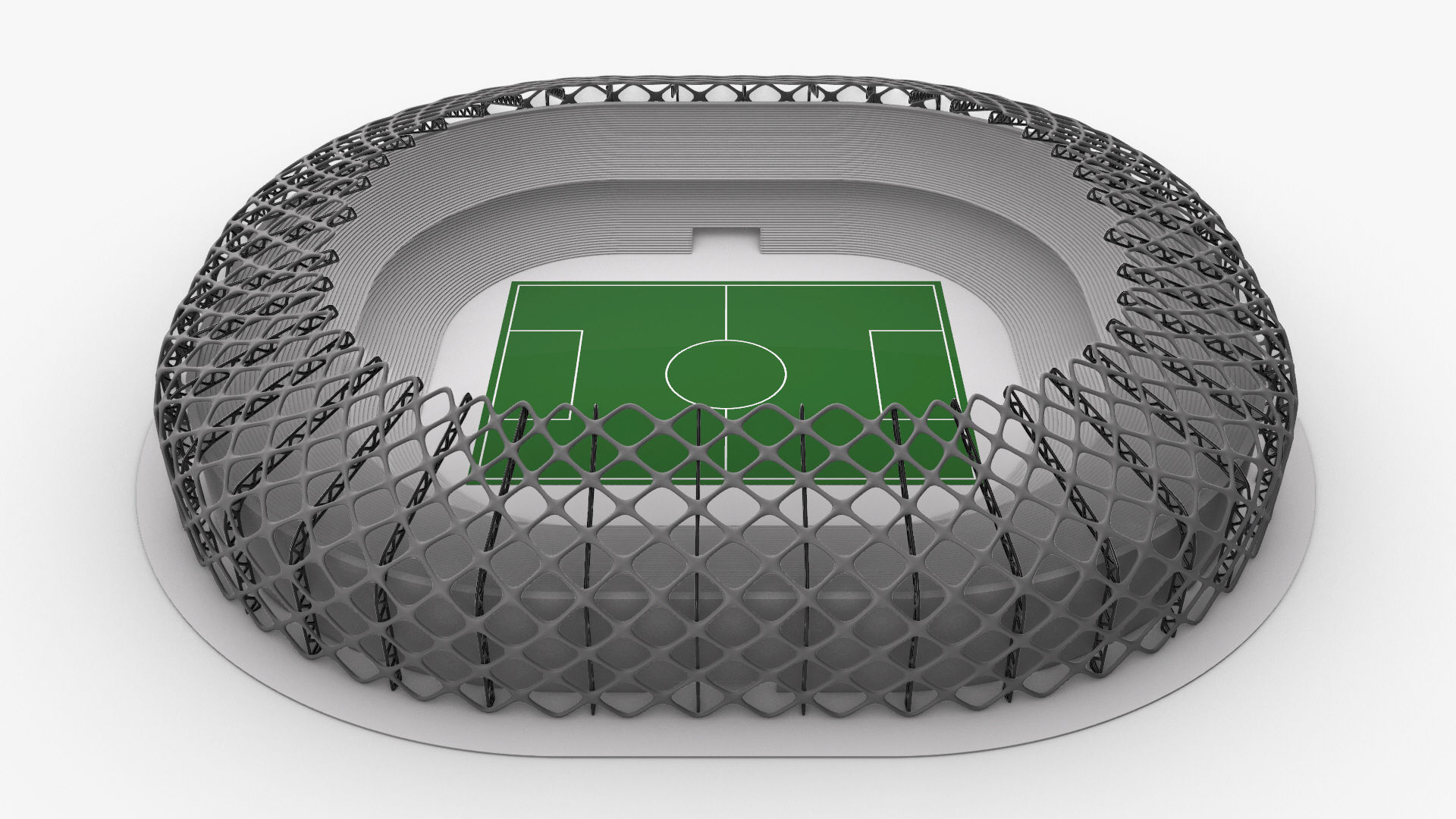 Network Structure Soccer Stadium 3D model | CGTrader