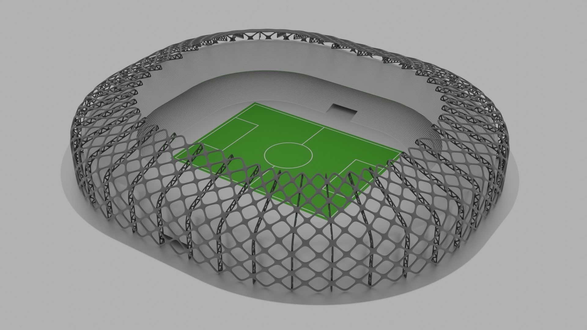 Network Structure Soccer Stadium 3D model | CGTrader