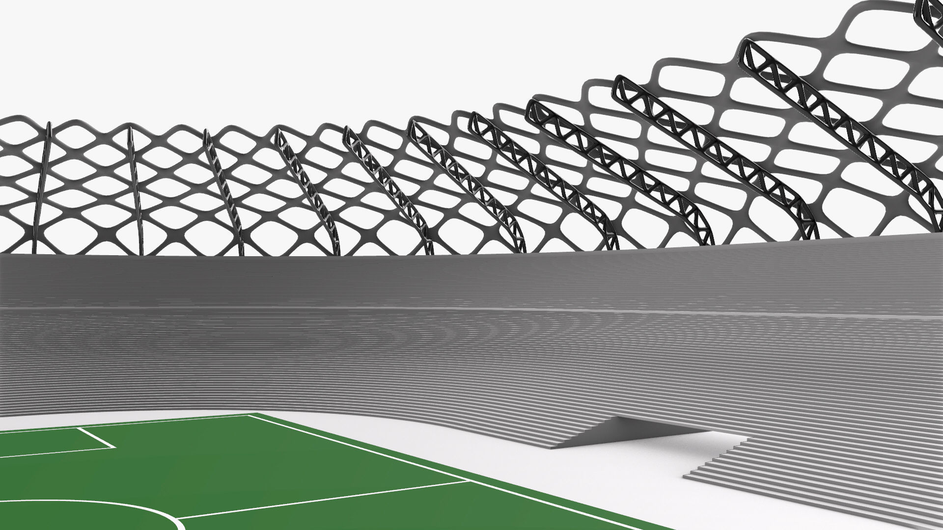 Network Structure Soccer Stadium 3D model | CGTrader