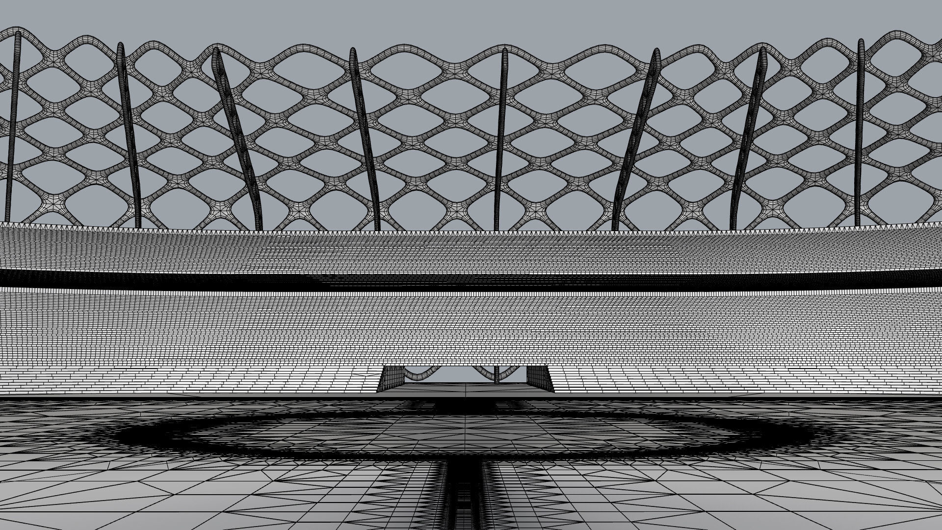 Network Structure Soccer Stadium 3D model | CGTrader