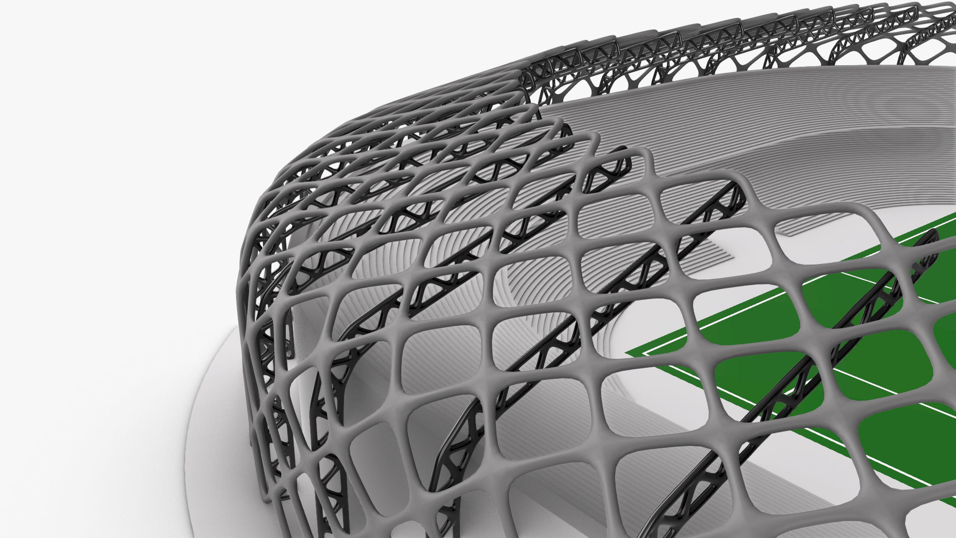 Network Structure Soccer Stadium 3D model | CGTrader