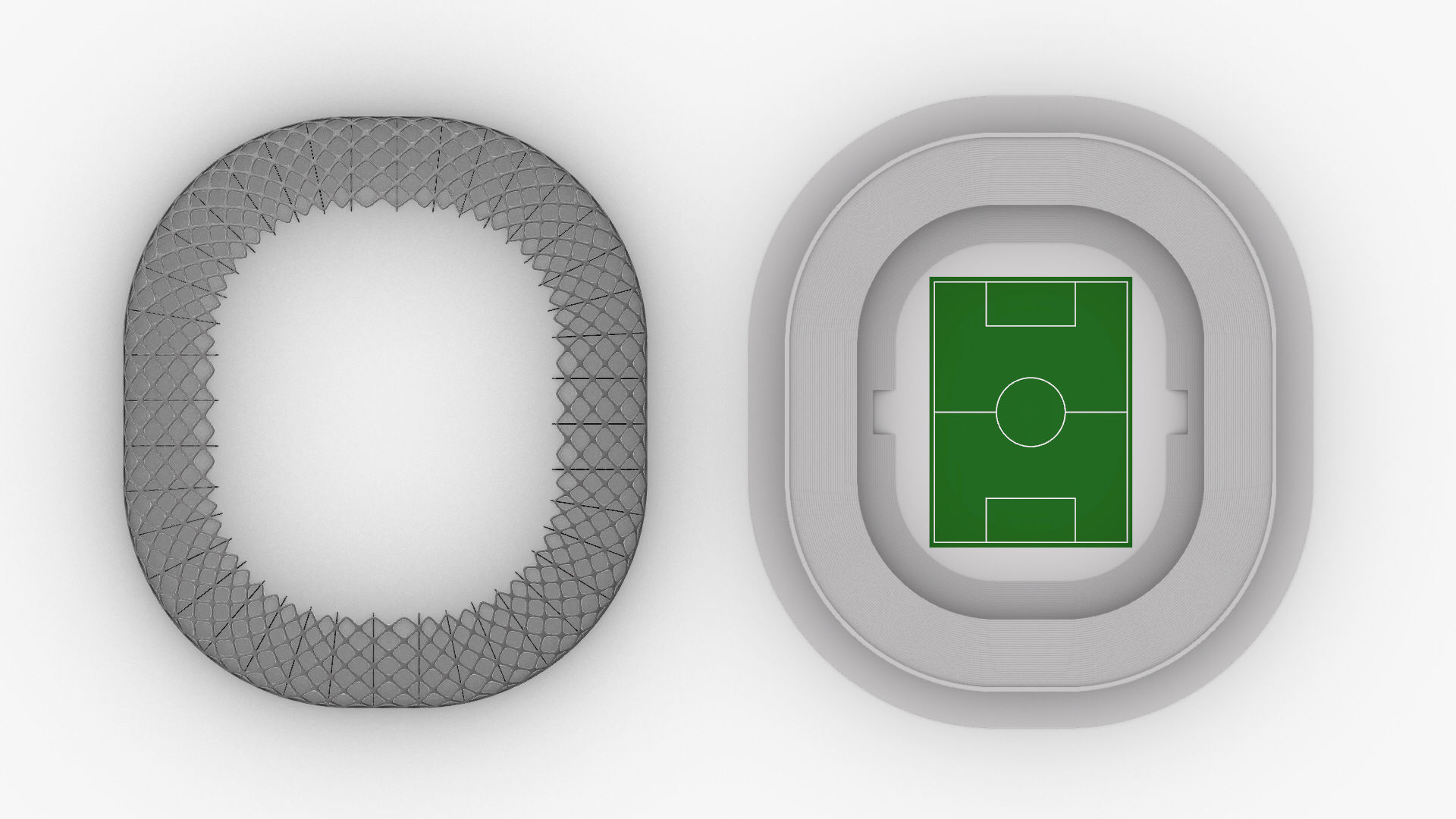 Network Structure Soccer Stadium 3D model | CGTrader