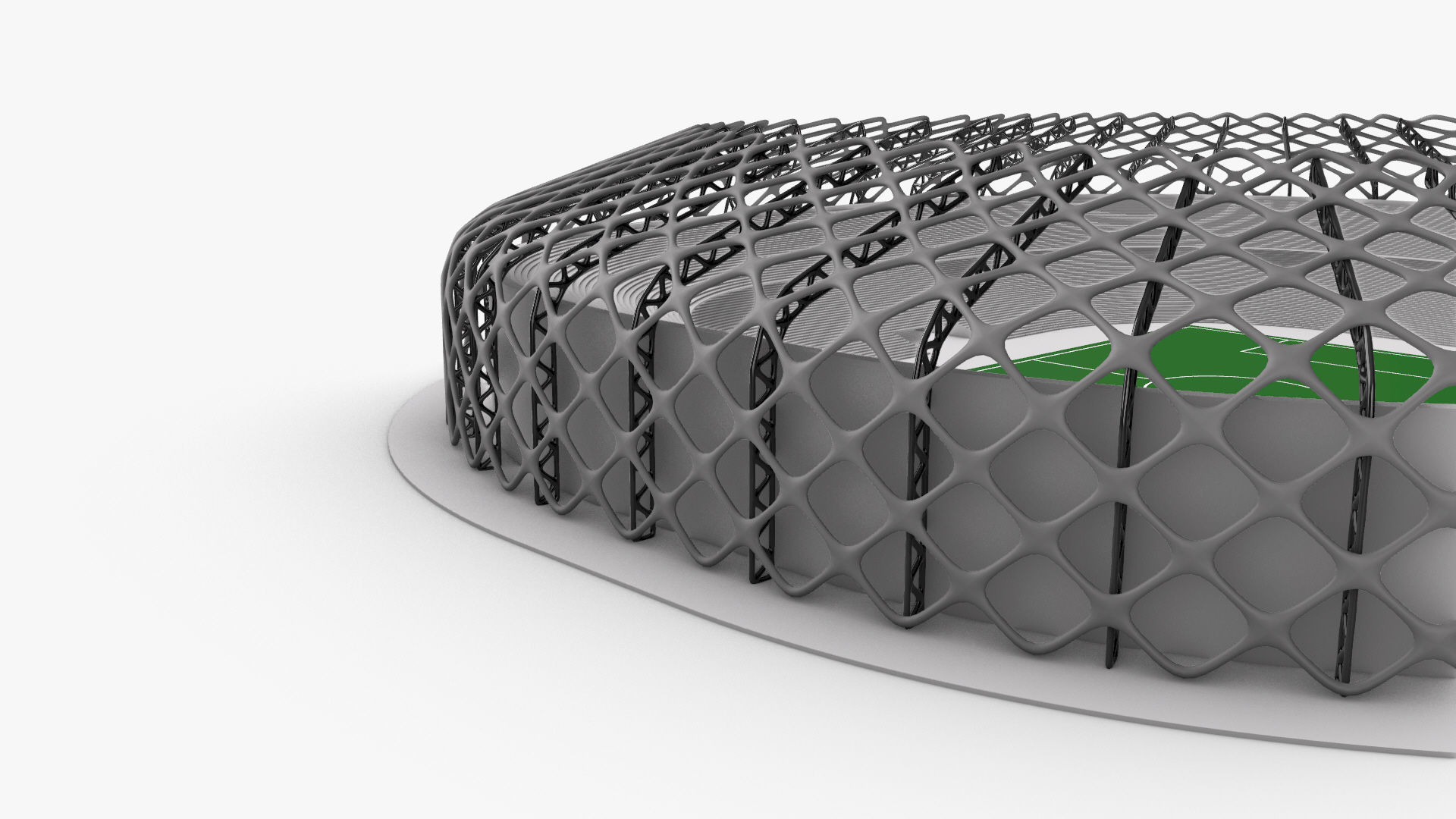 Network Structure Soccer Stadium 3D model | CGTrader