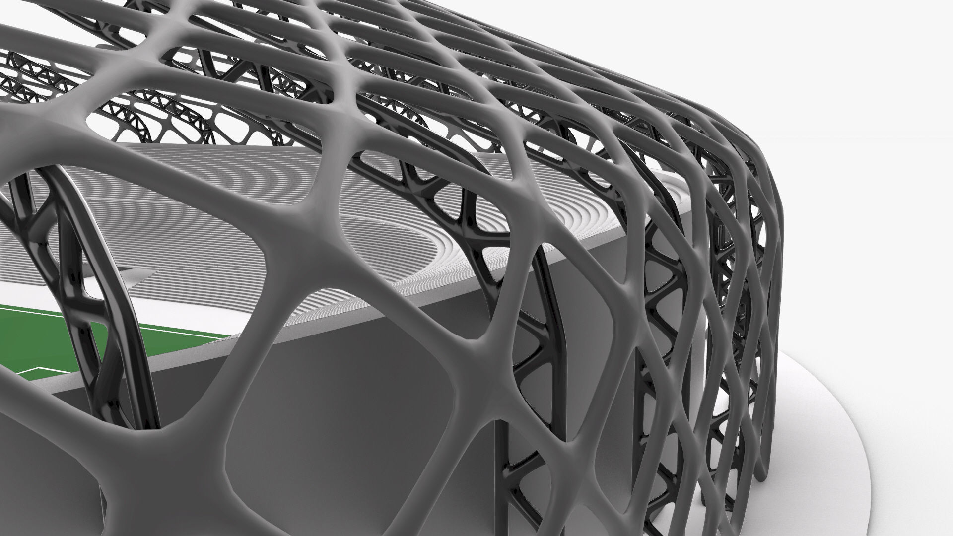 Network Structure Soccer Stadium 3D model | CGTrader