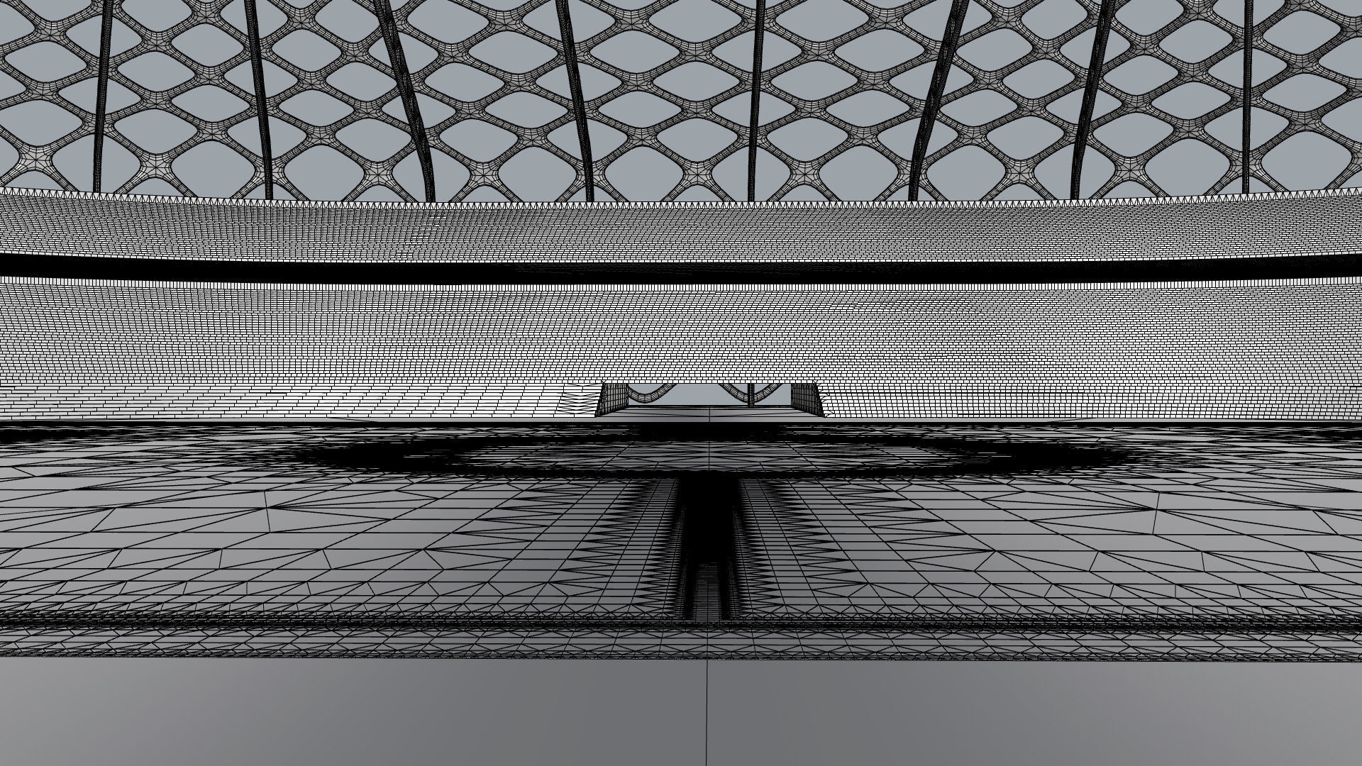 Network Structure Soccer Stadium 3D model | CGTrader